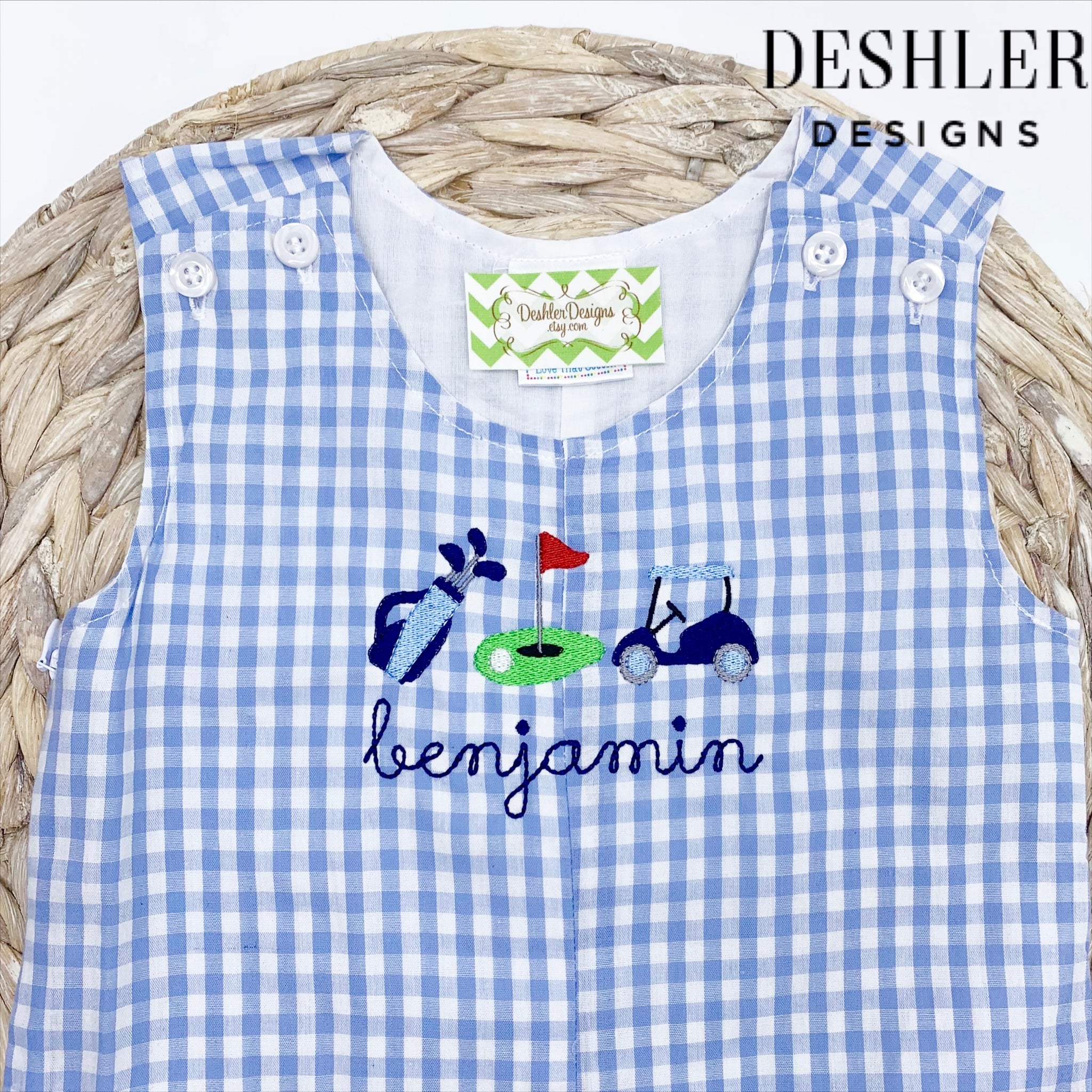 Gingham Golf Jon Jon – Deshler Designs