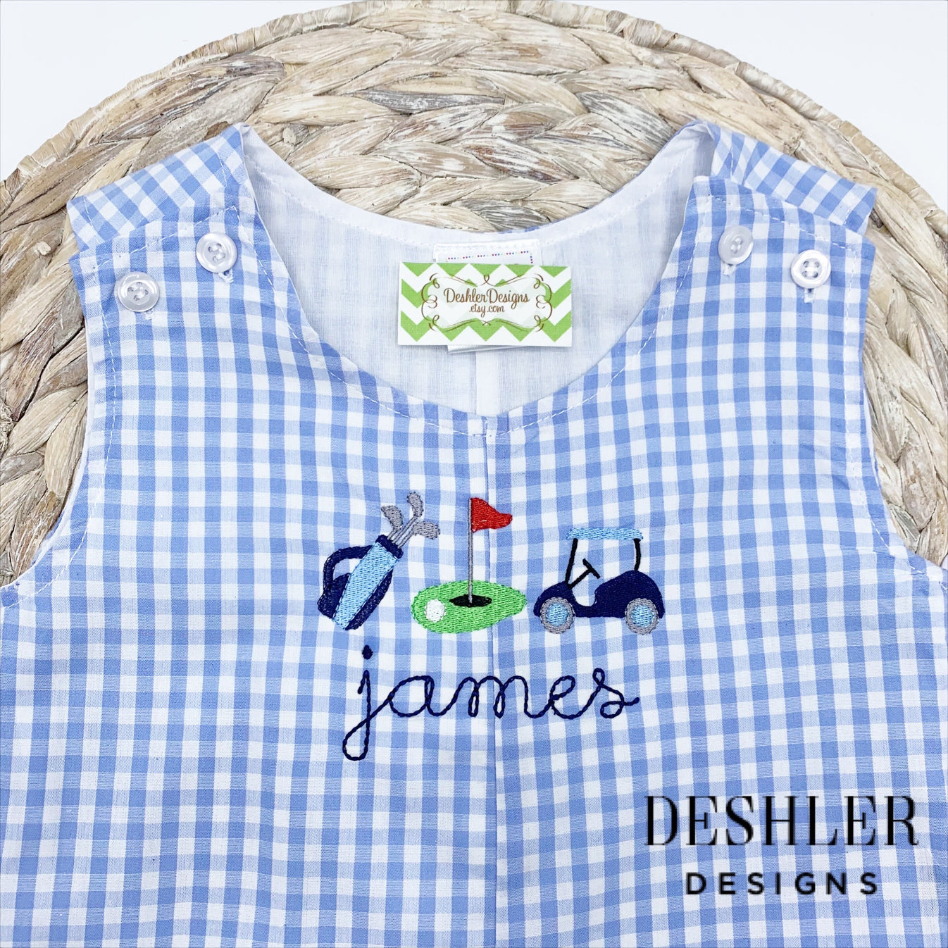 Gingham Golf Jon Jon – Deshler Designs